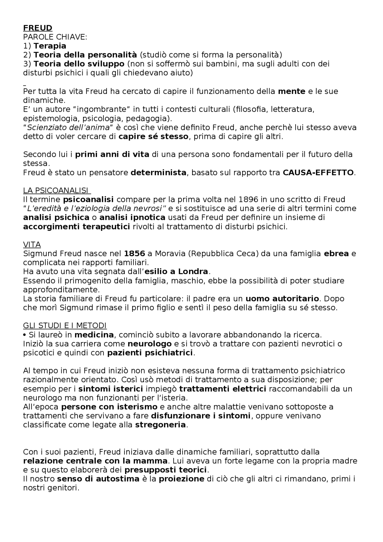 Freud E Fasi Di Sviluppo Psicosessuale Docsity