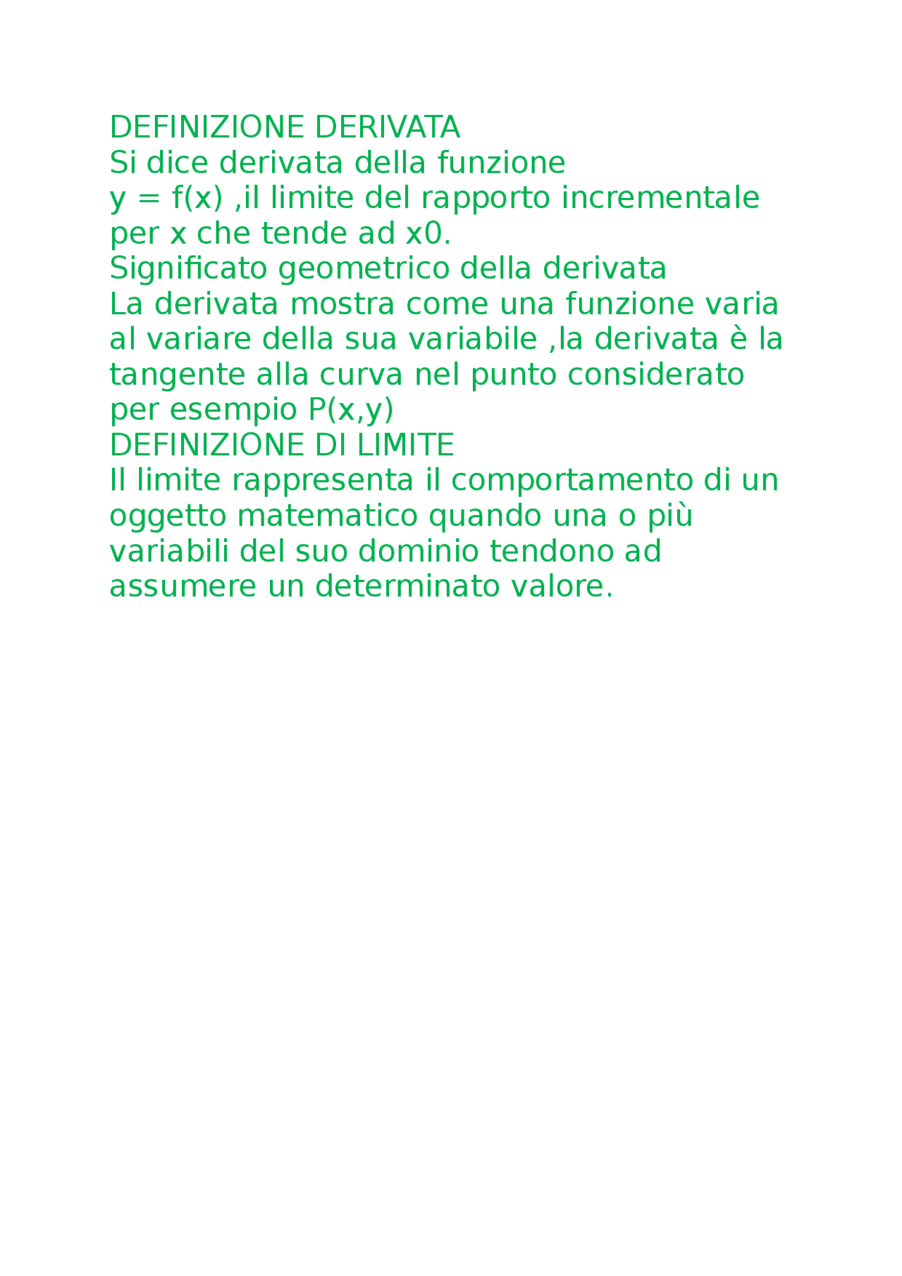 Matematica Applicata Argomenti Finali Docsity