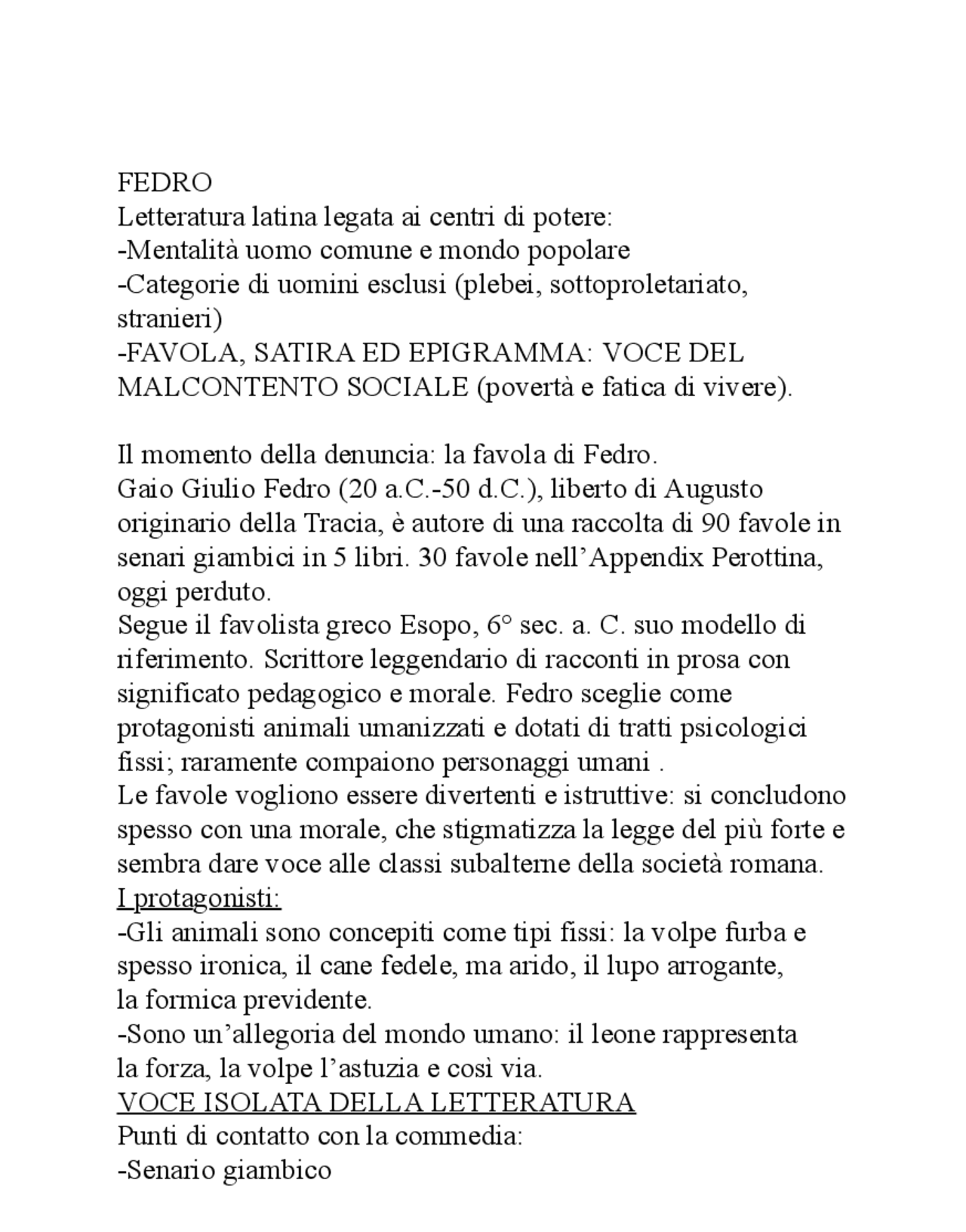 Riassunti Su Fedro Persio Giovenale E Marziale Docsity