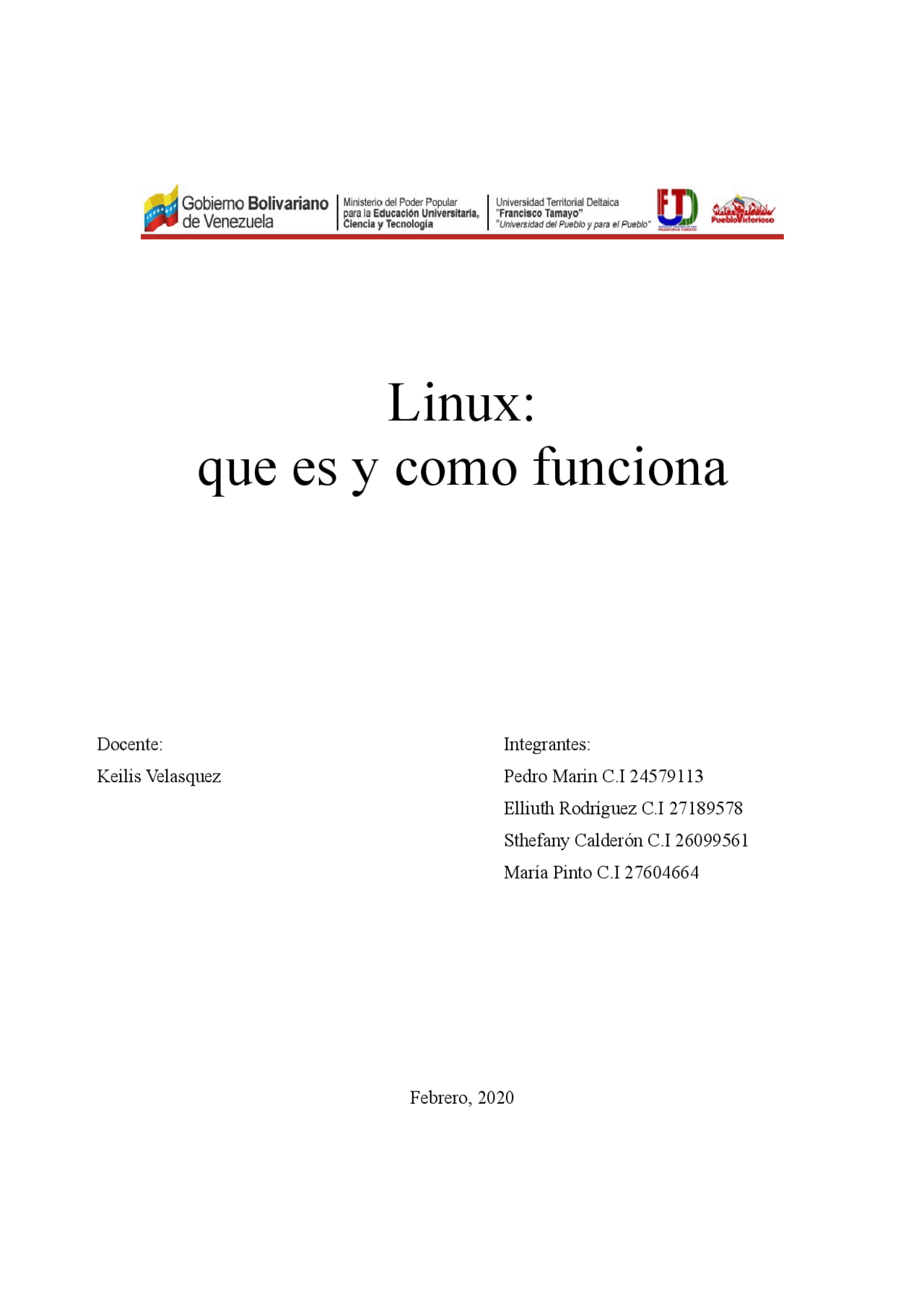 Monografia Gnu Linux Monografías Ensayos De Informática Docsity