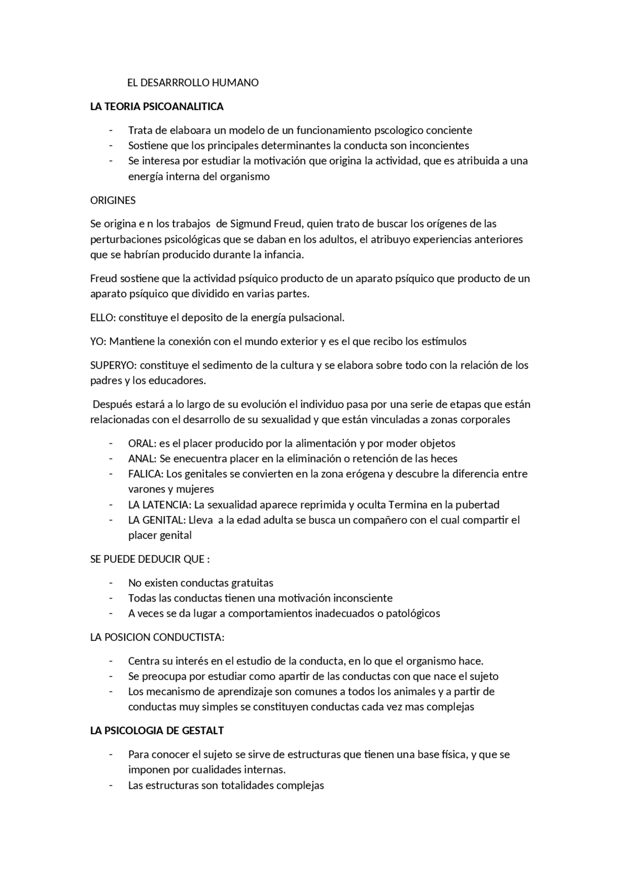 EL DESARROLLO HUMANO | Cheat Sheet Theory of Automata | Docsity