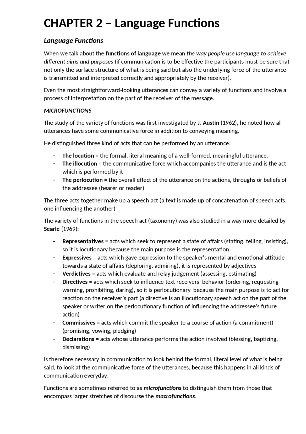 Language Functions (from Ulrych "textual analysis") | Appunti di Linguistica Inglese | Docsity