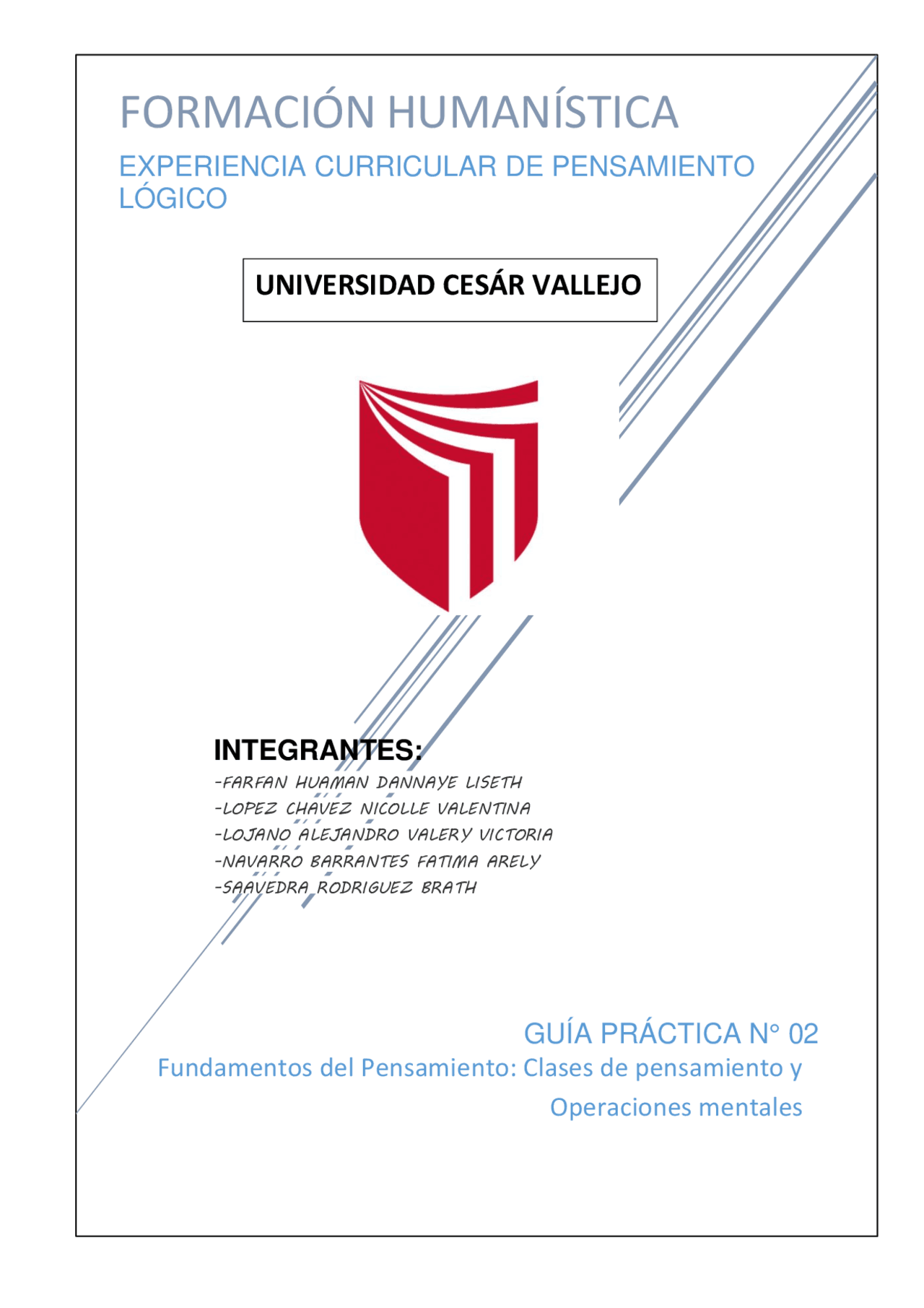 Pensamiento Logico Ucv Ejercicios De Matemáticas Docsity