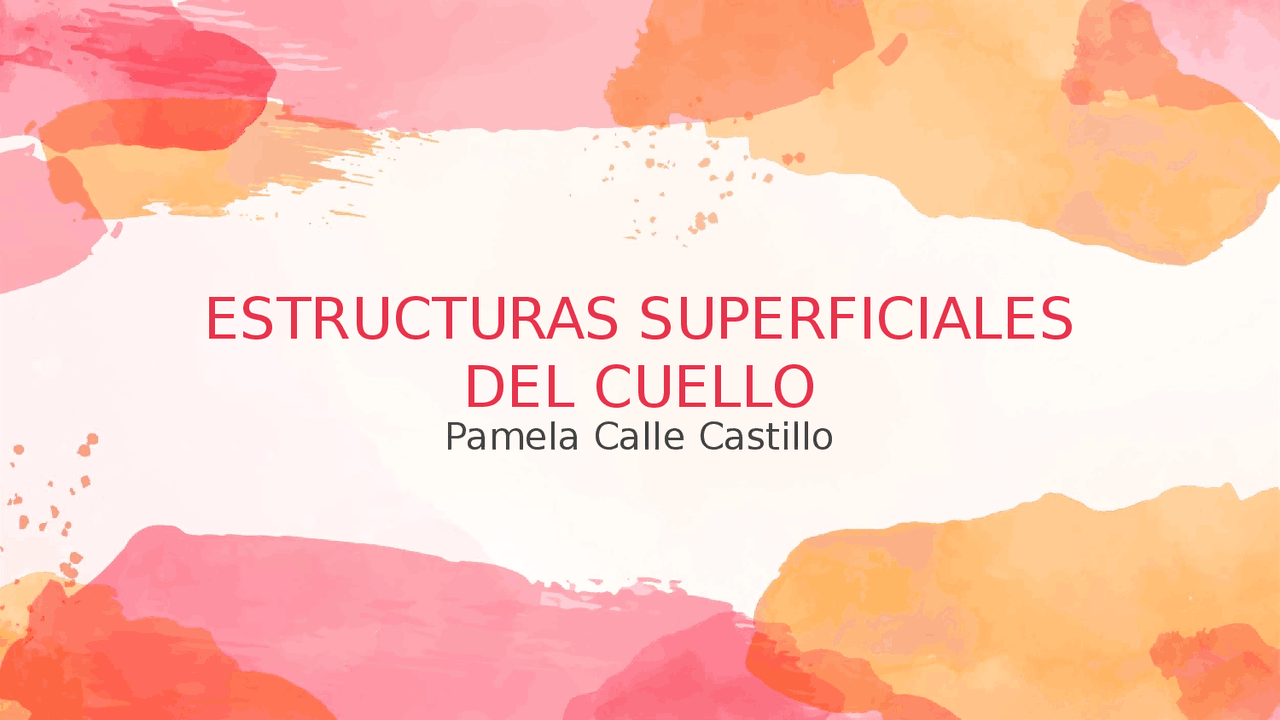 Estructuras Superficiales Del Cuello Docsity
