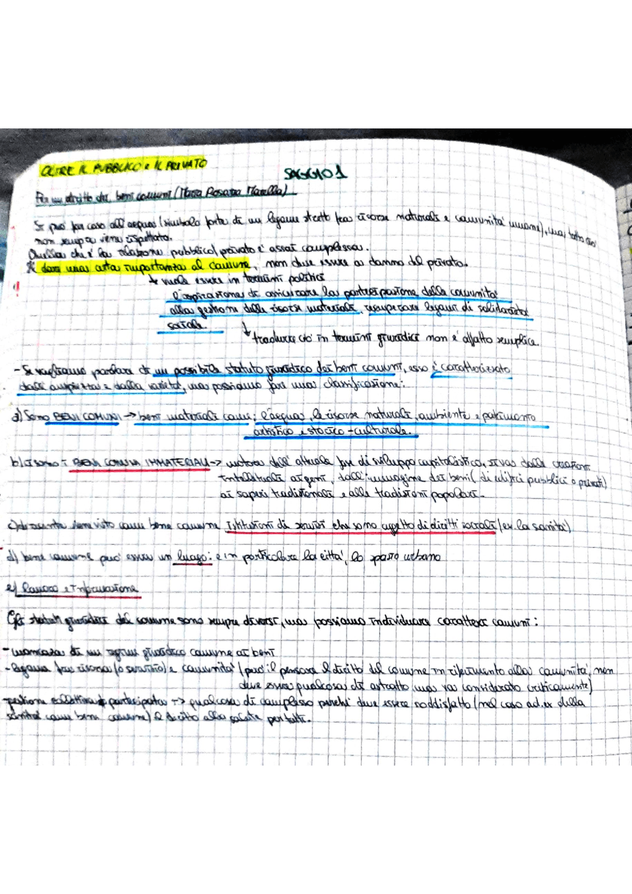 Riassunto Saggio Per Un Diritto Dei Beni Comuni Docsity