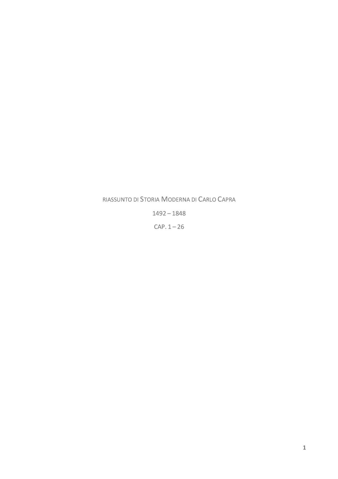 Manuale Di Storia Moderna Di Carlo Capra Docsity