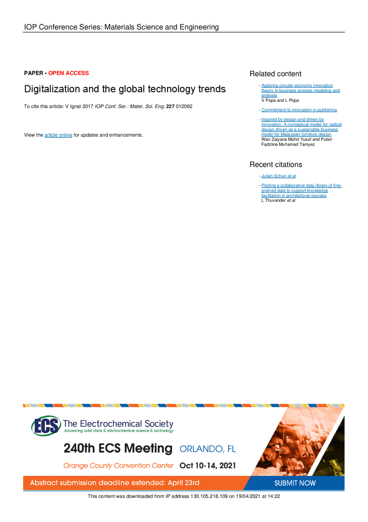 Digitalization and the global technology trends | Study notes Business ...