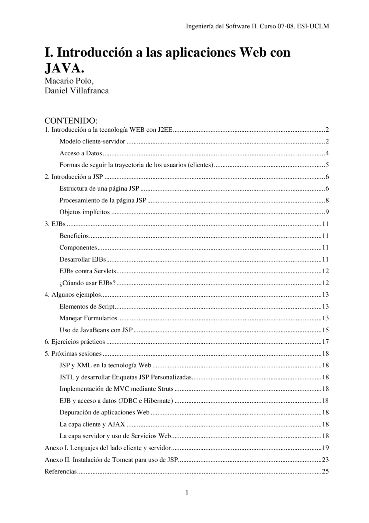El tutos de Java web actualizado - Docsity