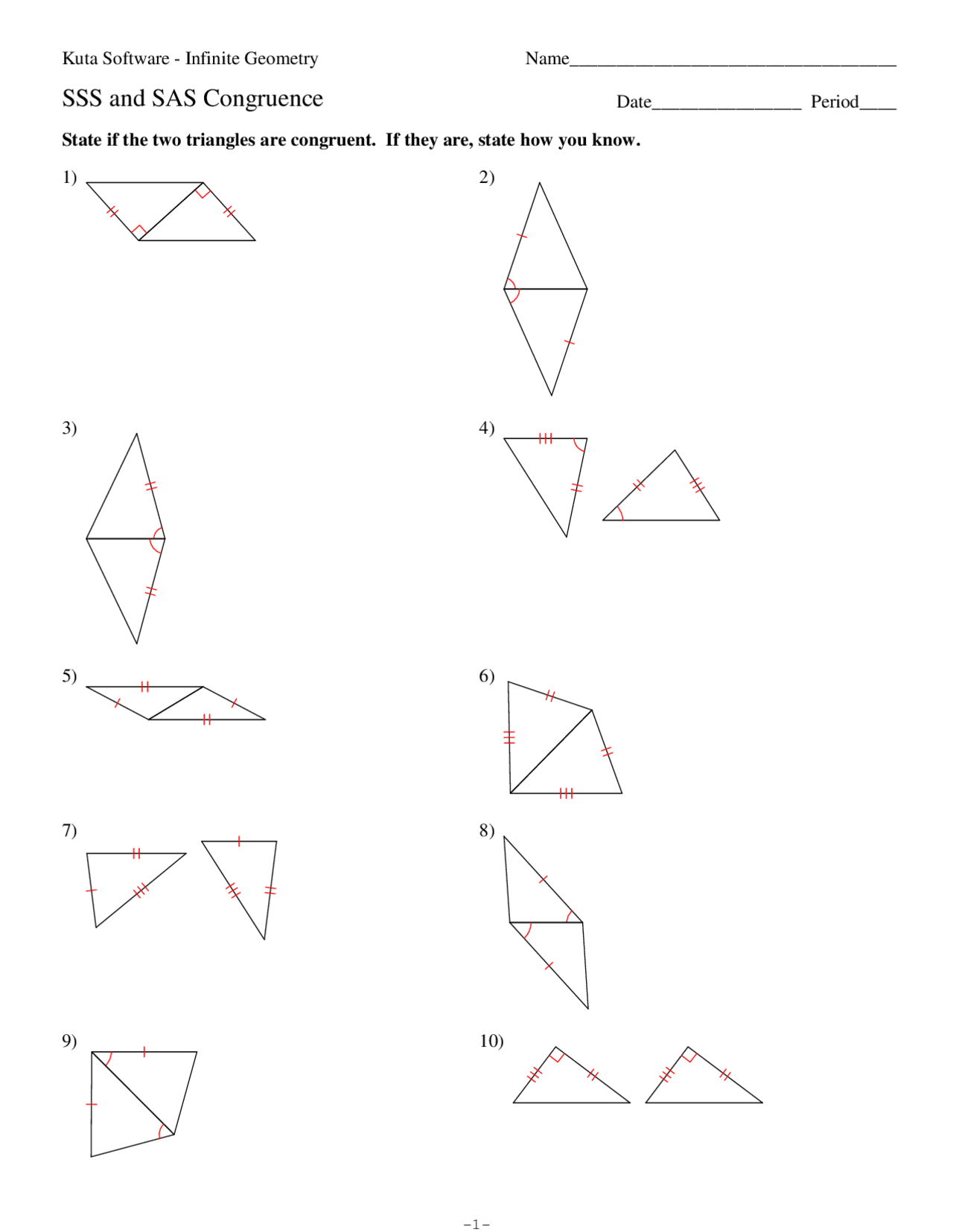 Congruence for different triangles - Docsity