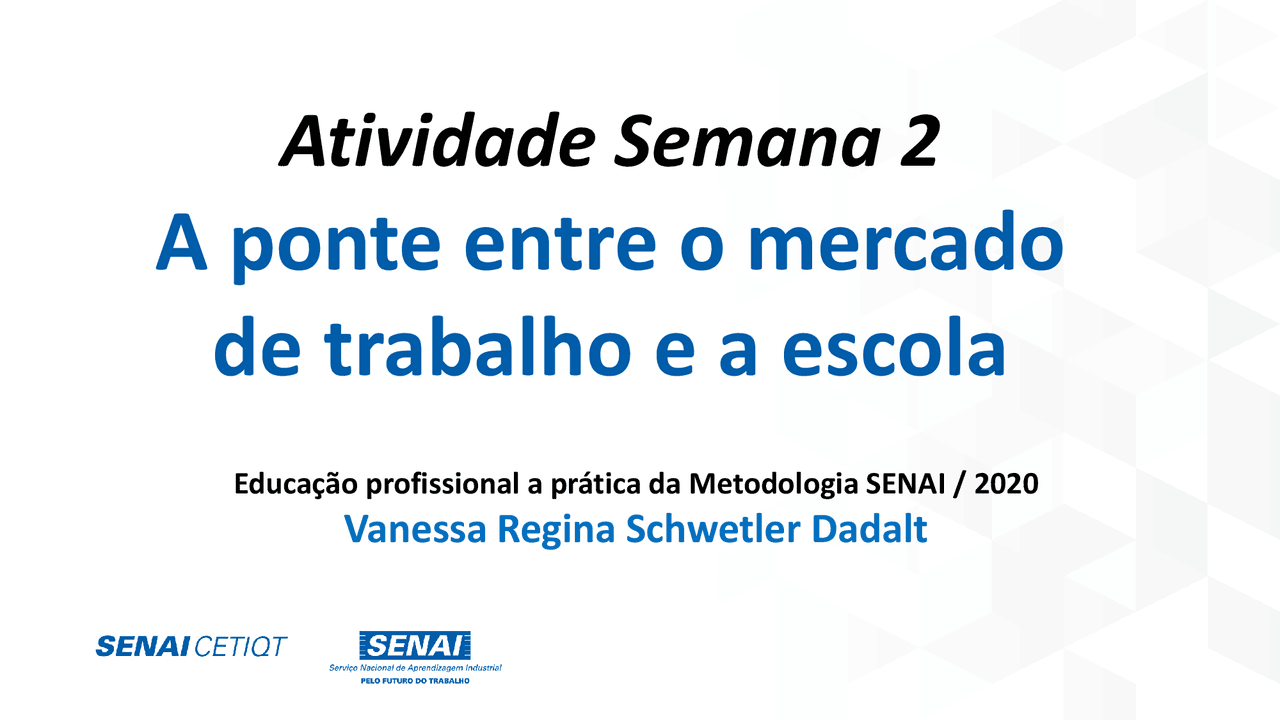 A Ponte Entre O Mercado De Trabalho E A Escola Docsity