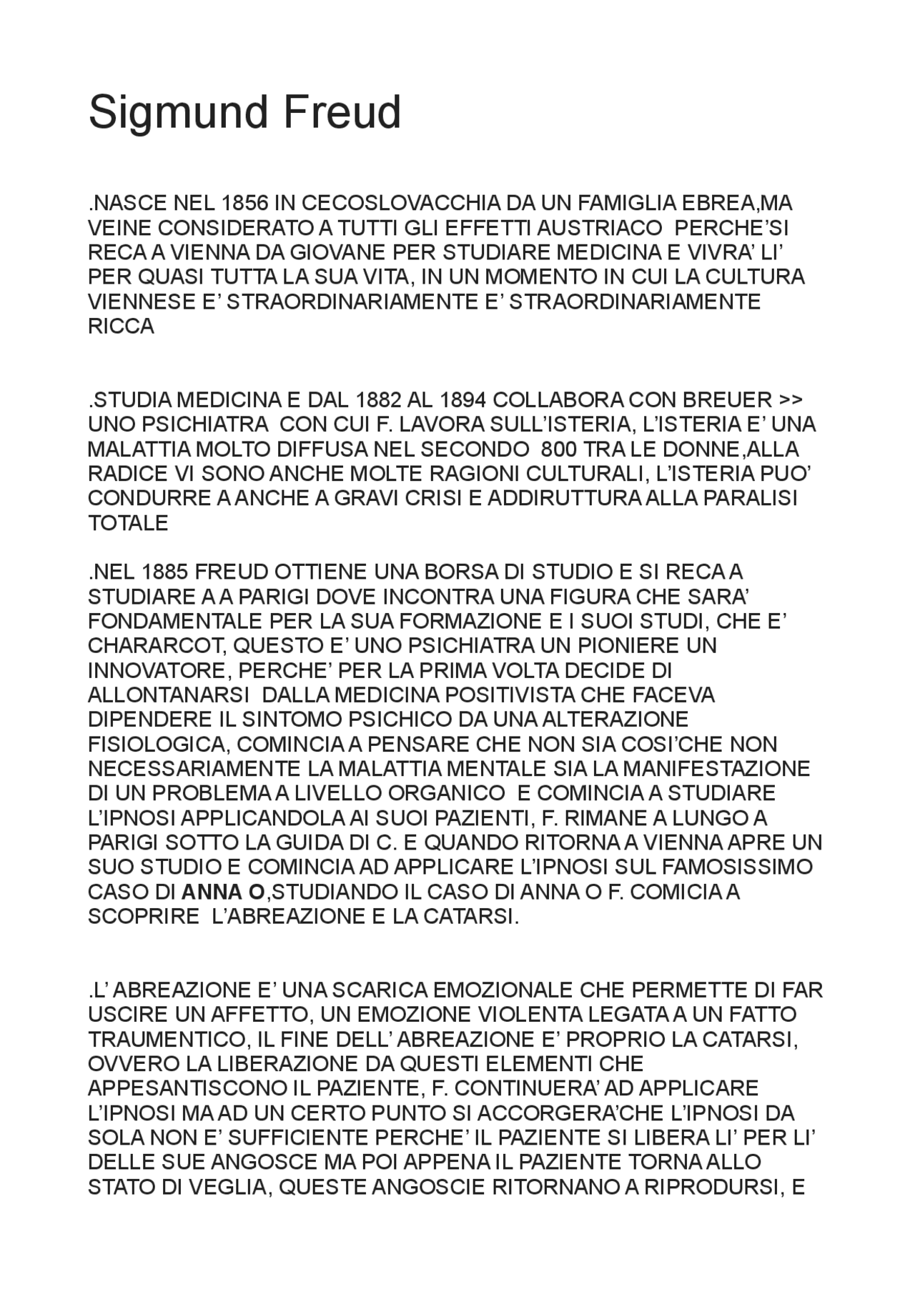 Appunti Di Filosofia Su Sigmund Freud Docsity