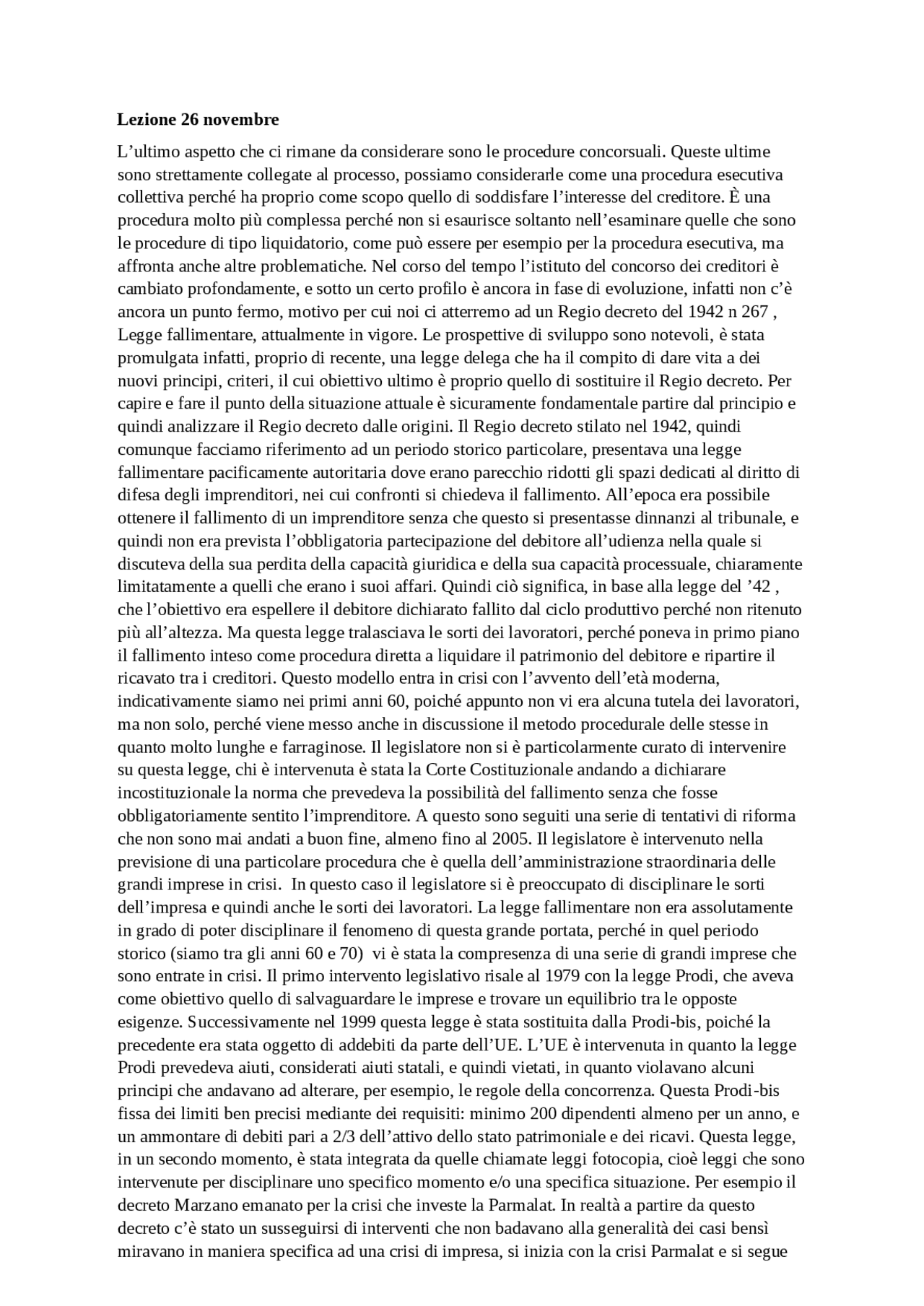 Diritto Delle Procedure Concorsuali Aggiornato 2020 Docsity