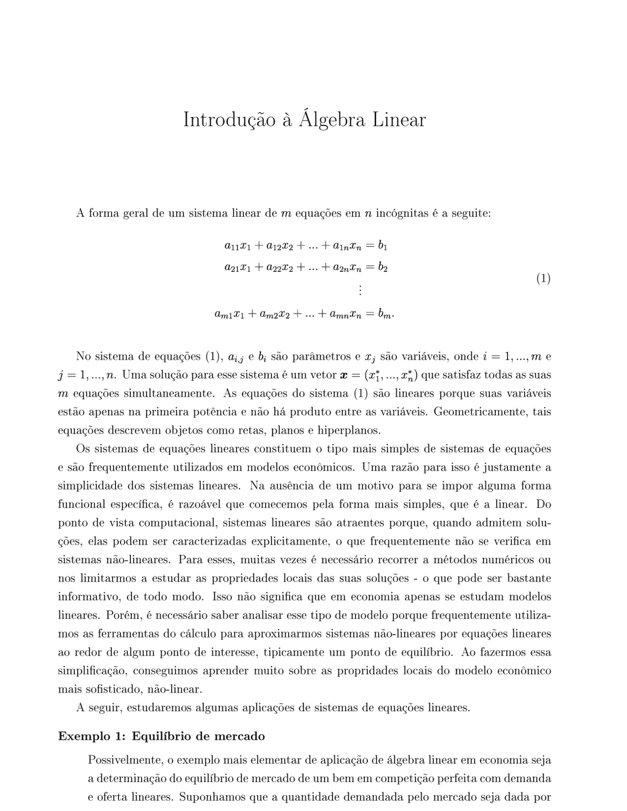 Introdução à algebra linear - Docsity