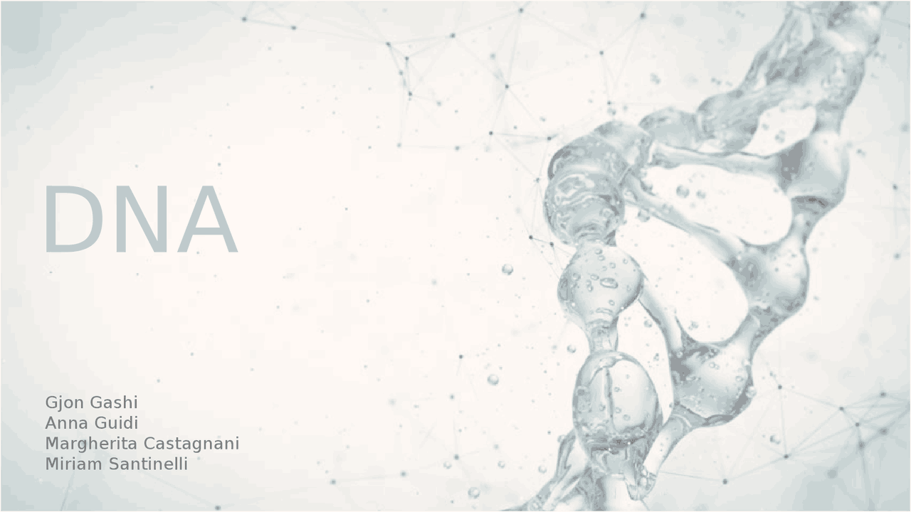 Presentazione Power Point Sul Dna Dispense Di Biologia Docsity