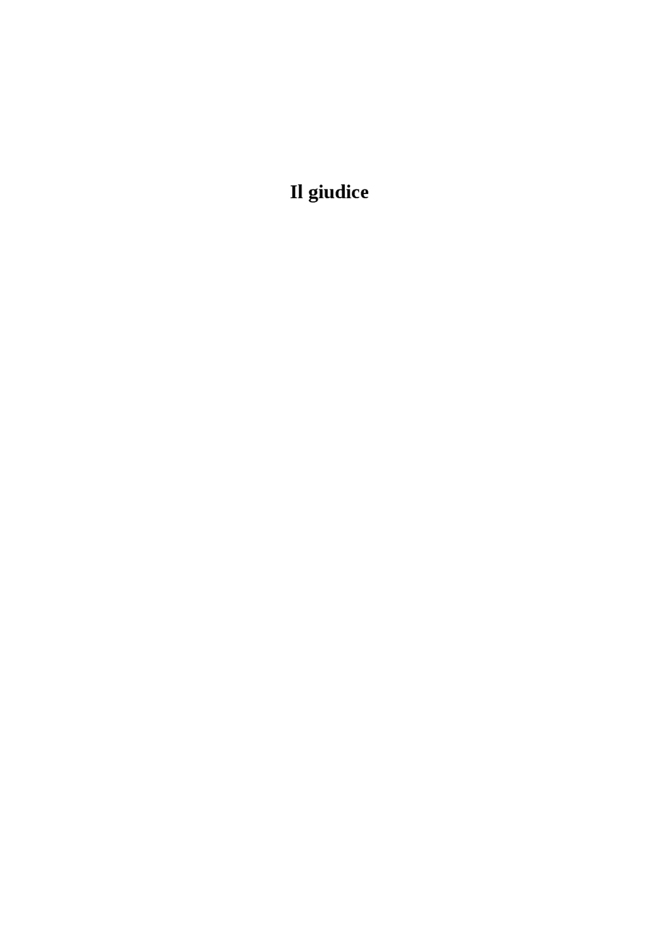 Il Giudice Appunti Delle Lezioni Docsity