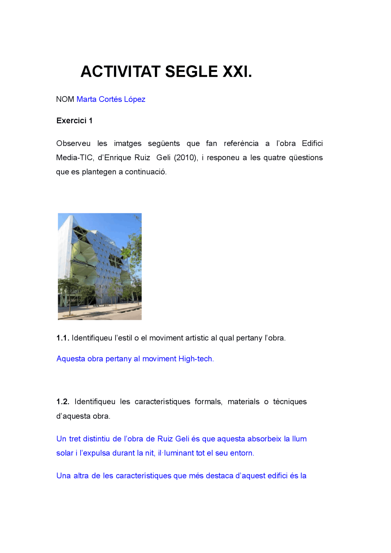 Activitat 2 Fonaments De Les Arts Docsity