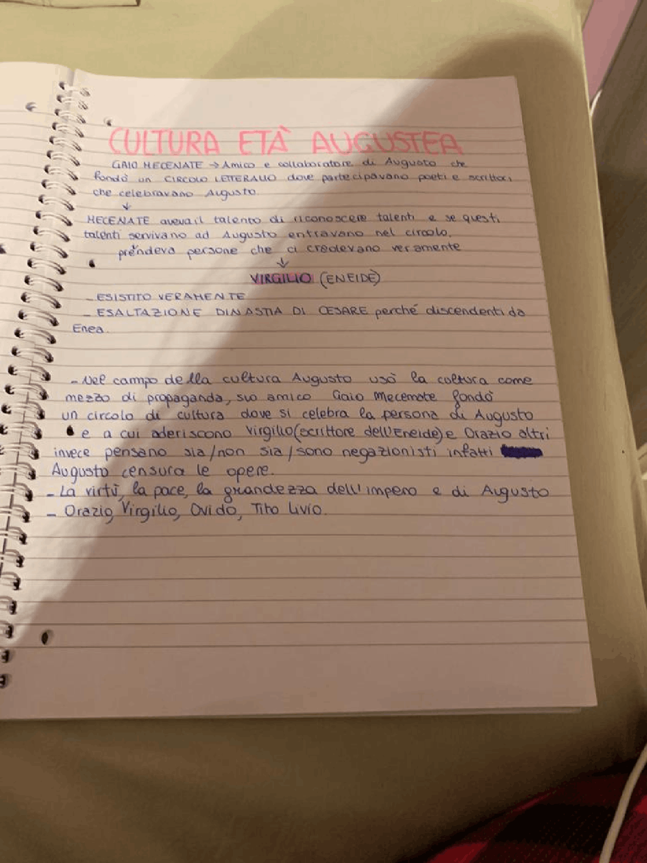 RIASSUNTO SULLA CULTURA DELL'ETA' AUGUSTEA - Docsity