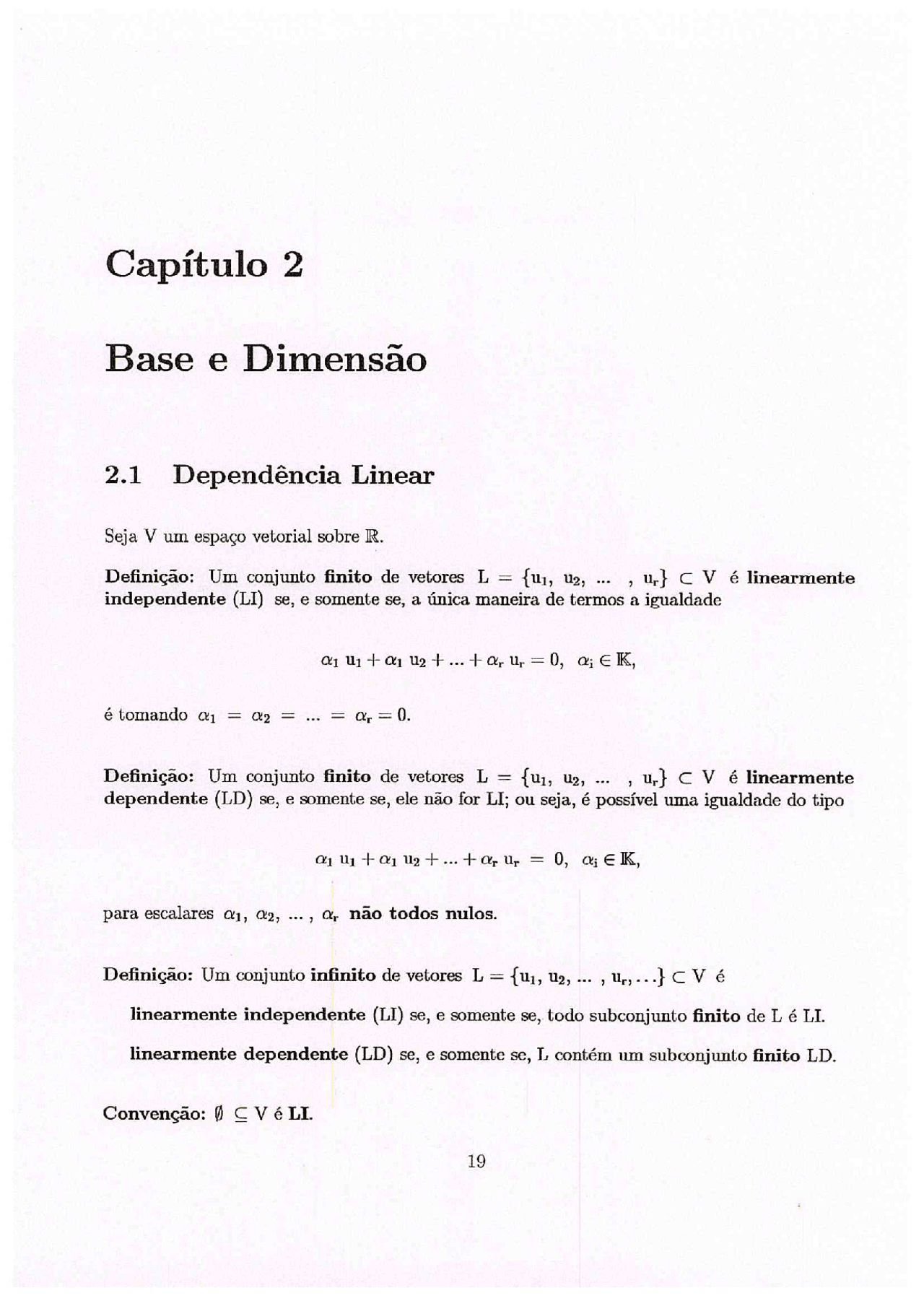Algebra Linear - Capitulo 2 - Docsity