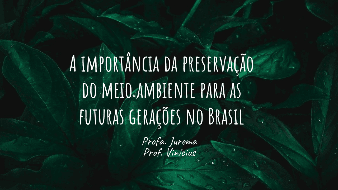 A importância da preservação do meio ambiente | Esquemas y mapas ...