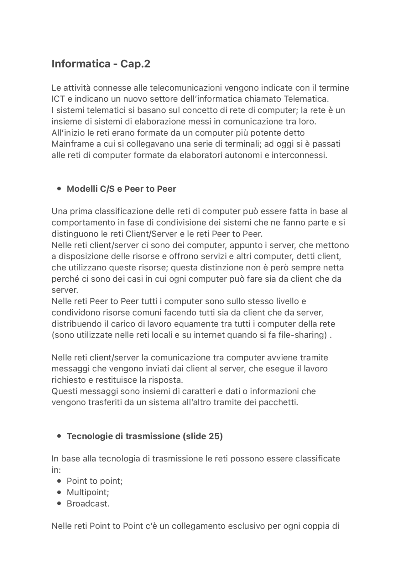 Informatica Schemi Di Teoria Isttecnico Docsity