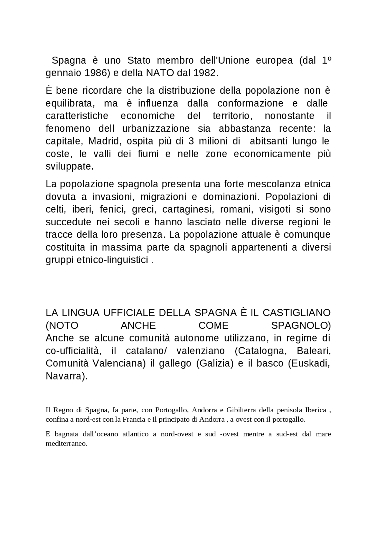 La Spagna Appunti Docsity