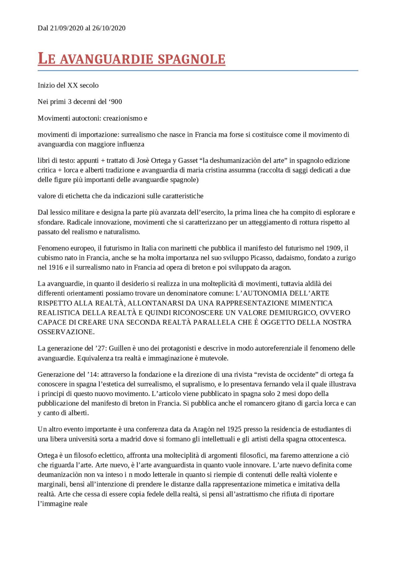 Appunti Cultura Spagnola Docsity