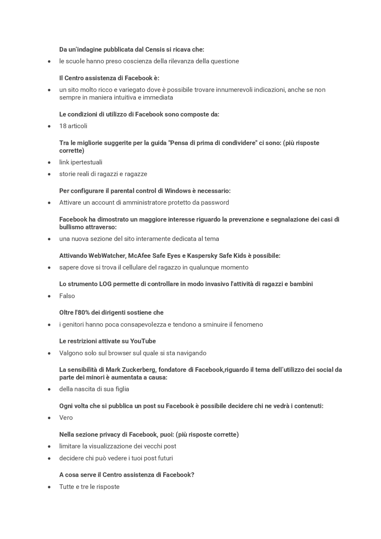 Eipass It Security Modulo 3 Esercizi Di Elementi Di Informatica Docsity