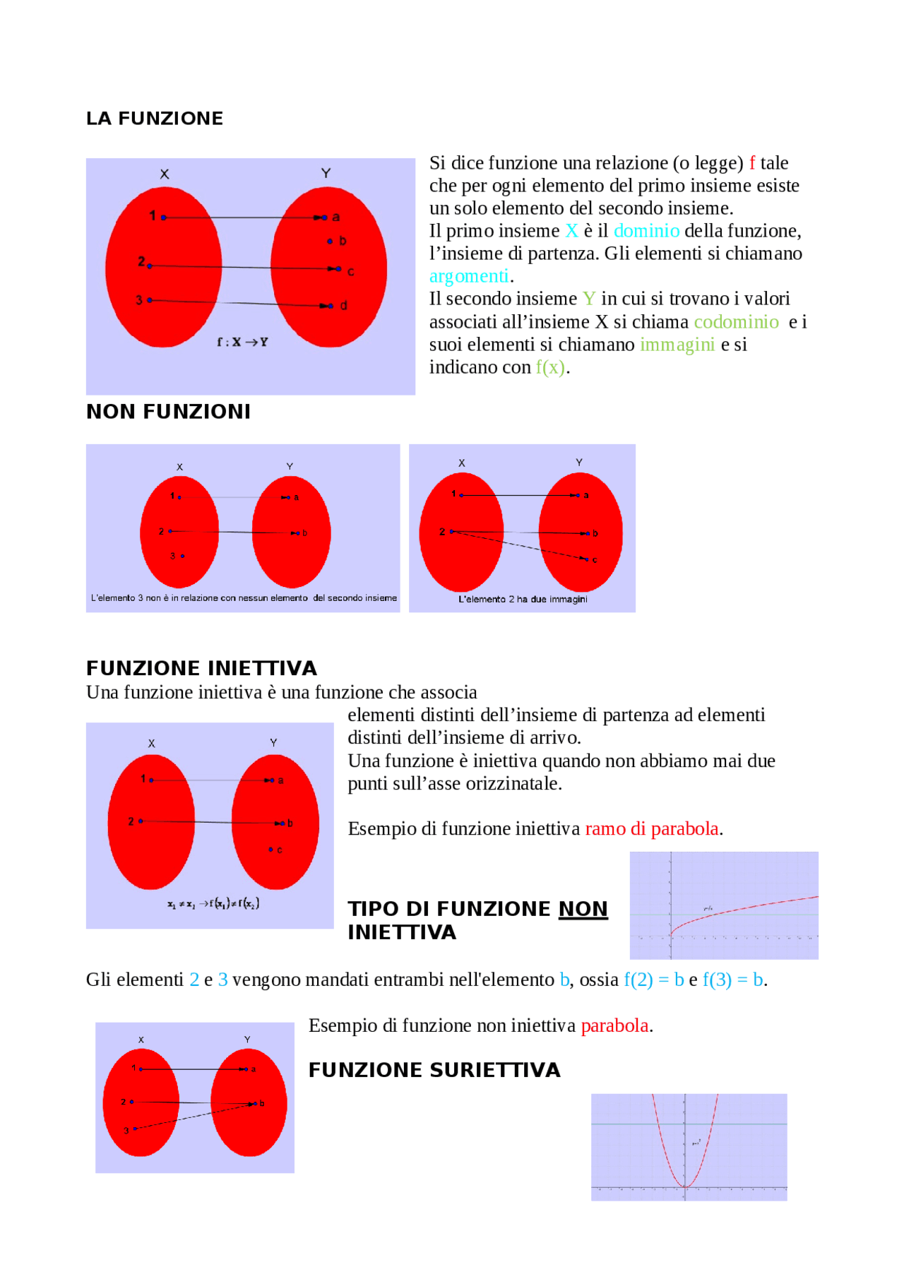 The injective, surjective and bijective functions - Docsity
