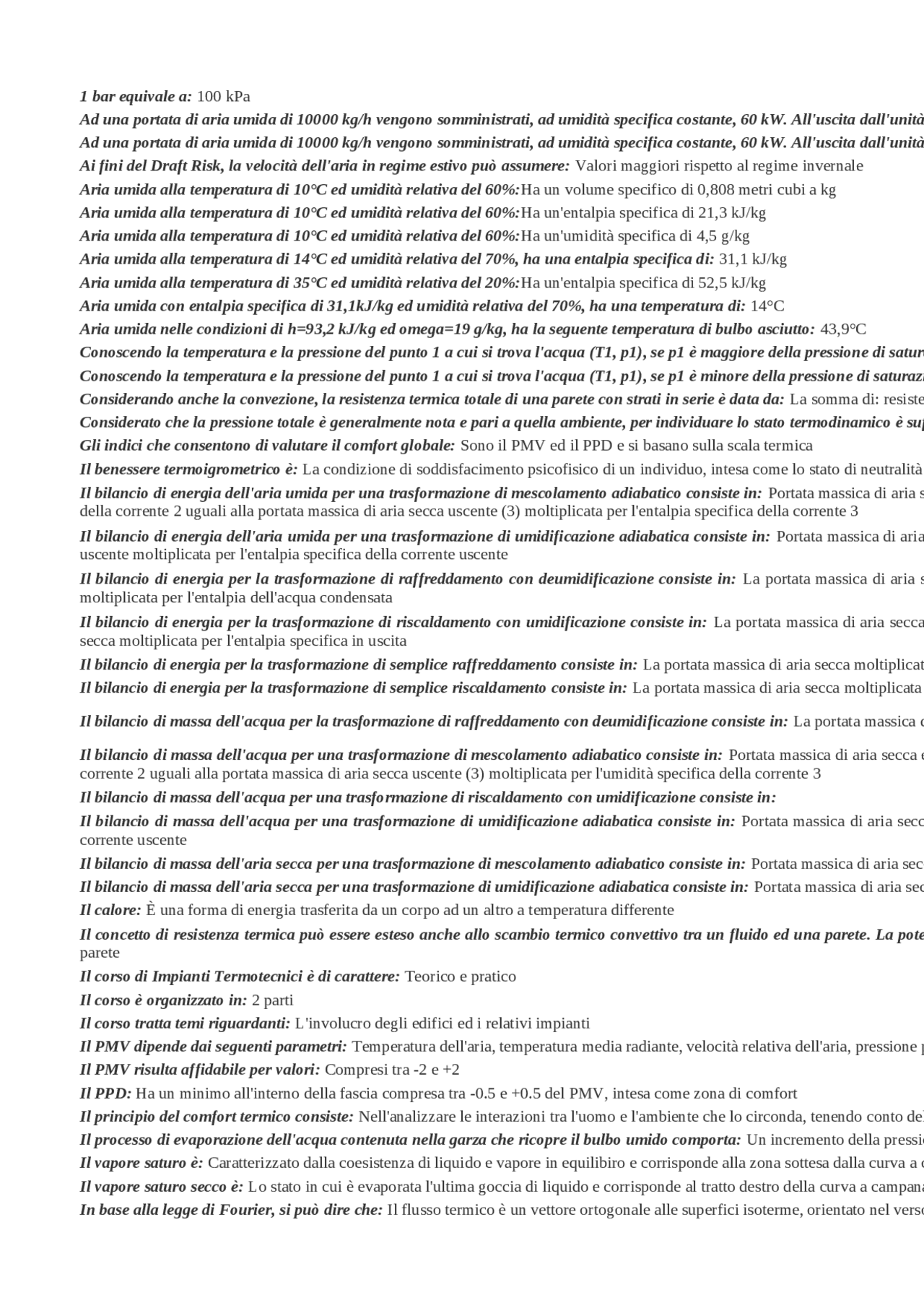 Domande Di Impianti Termotecnici Docsity