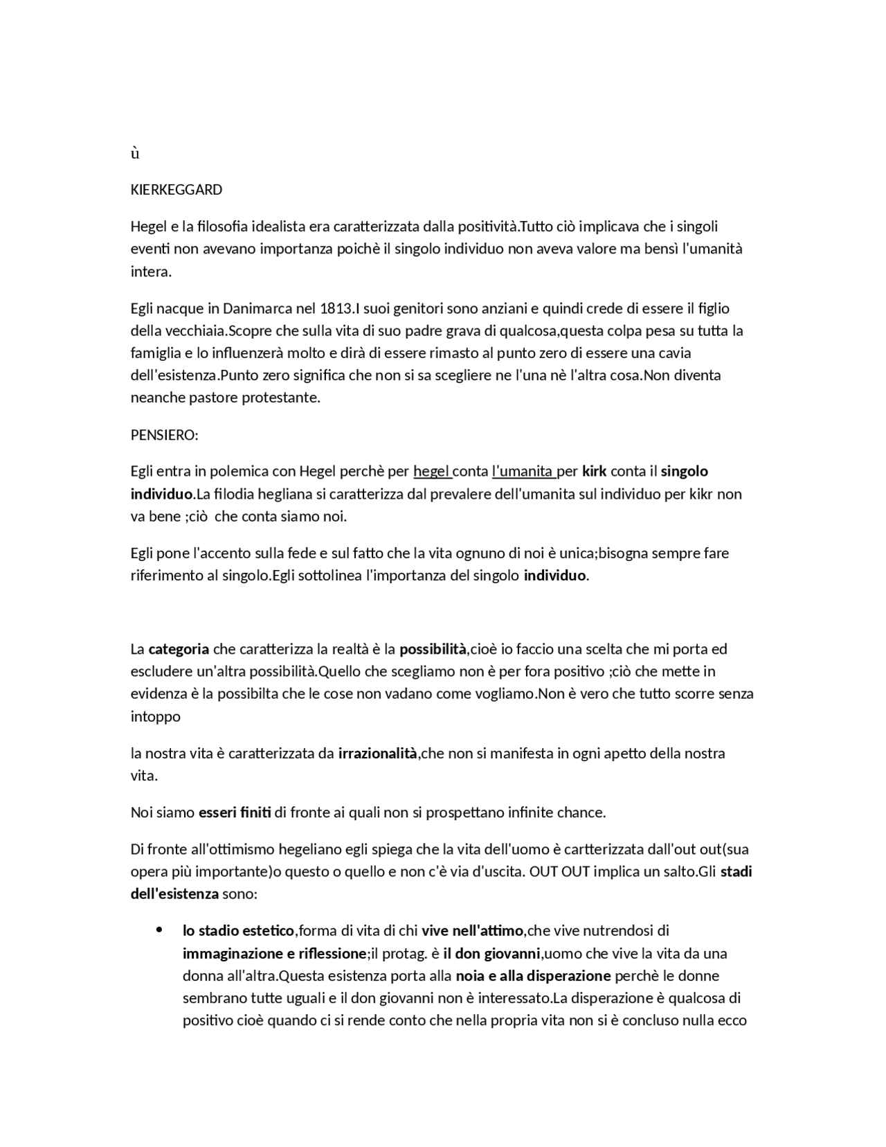 Appunti Di Filosofia Del Programma Di Quinto Superiore Docsity