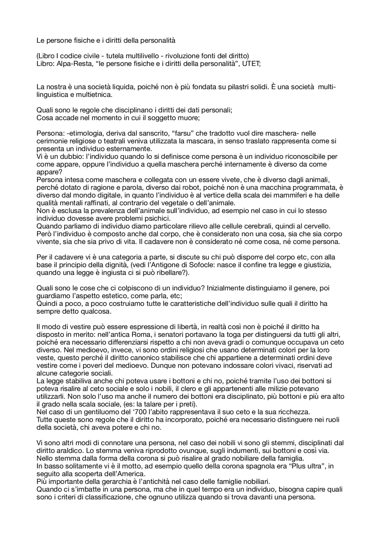 Appunti Di Diritto Civile Ii Con Il Prof Alpa Appunti Di Diritto