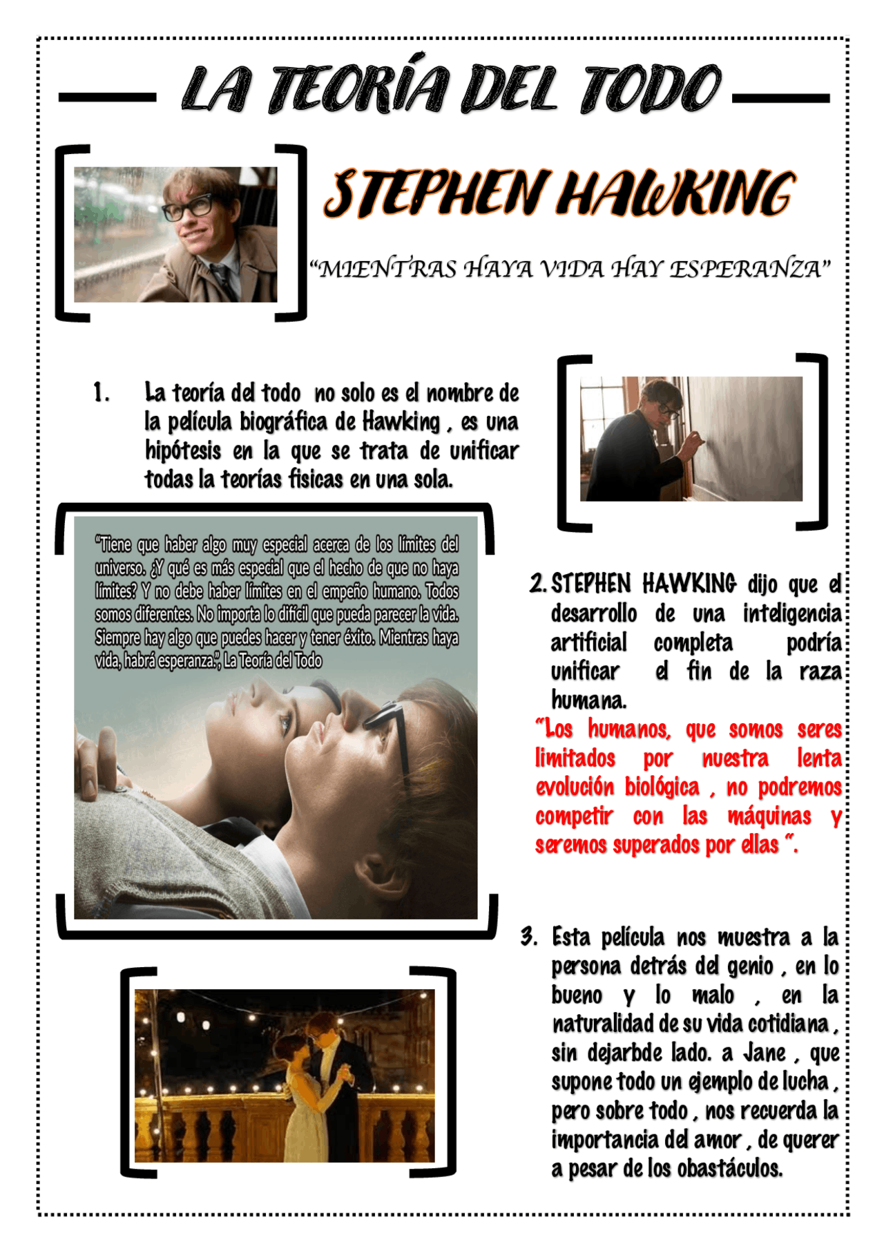 La Teoria Del Todo Pelicula Stephen Hawking