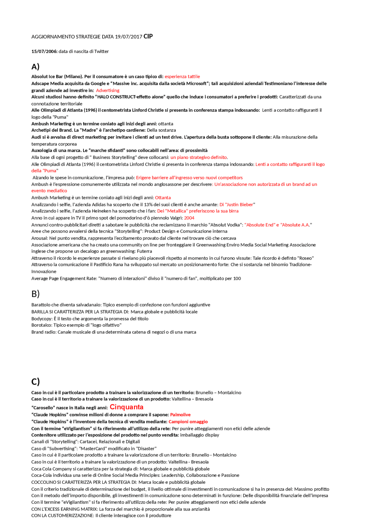 Strategie Di Comunicazione Dimpresa Docsity