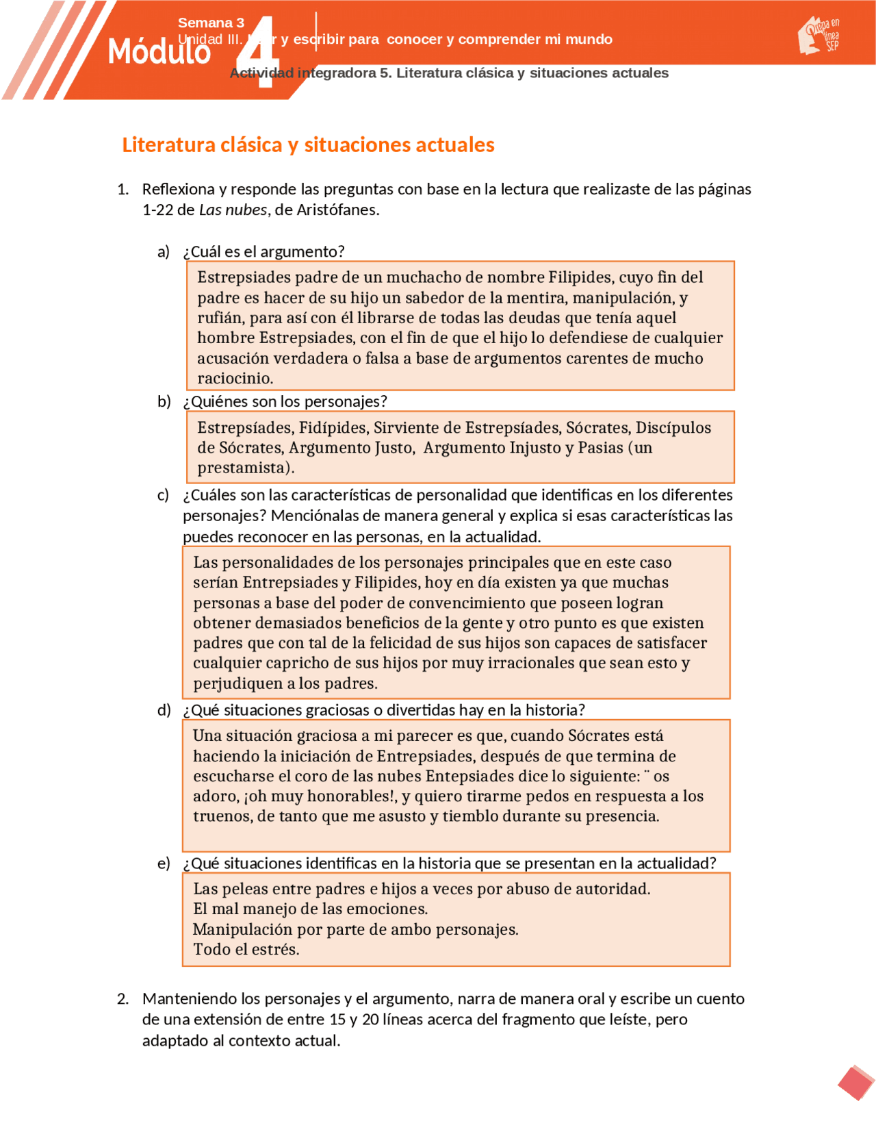 Actividad integradora 5 Modulo4 - Docsity