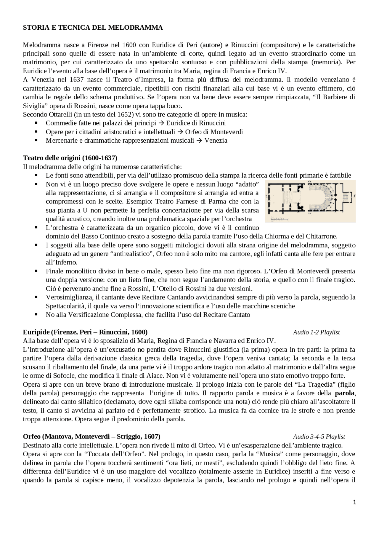 Storia e Tecnica del Melodramma - Docsity