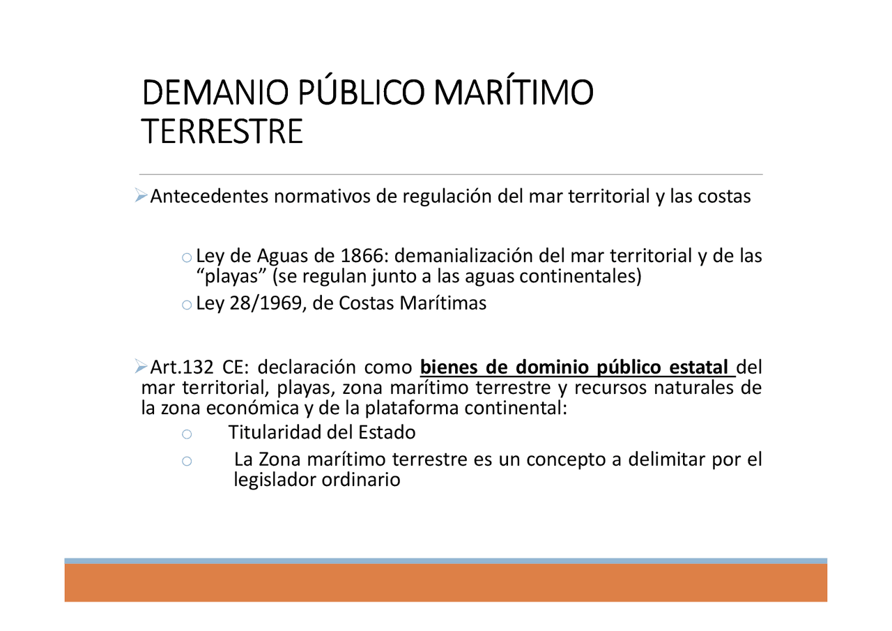 Dominio Público maritimo terrestre (PWP) - Docsity