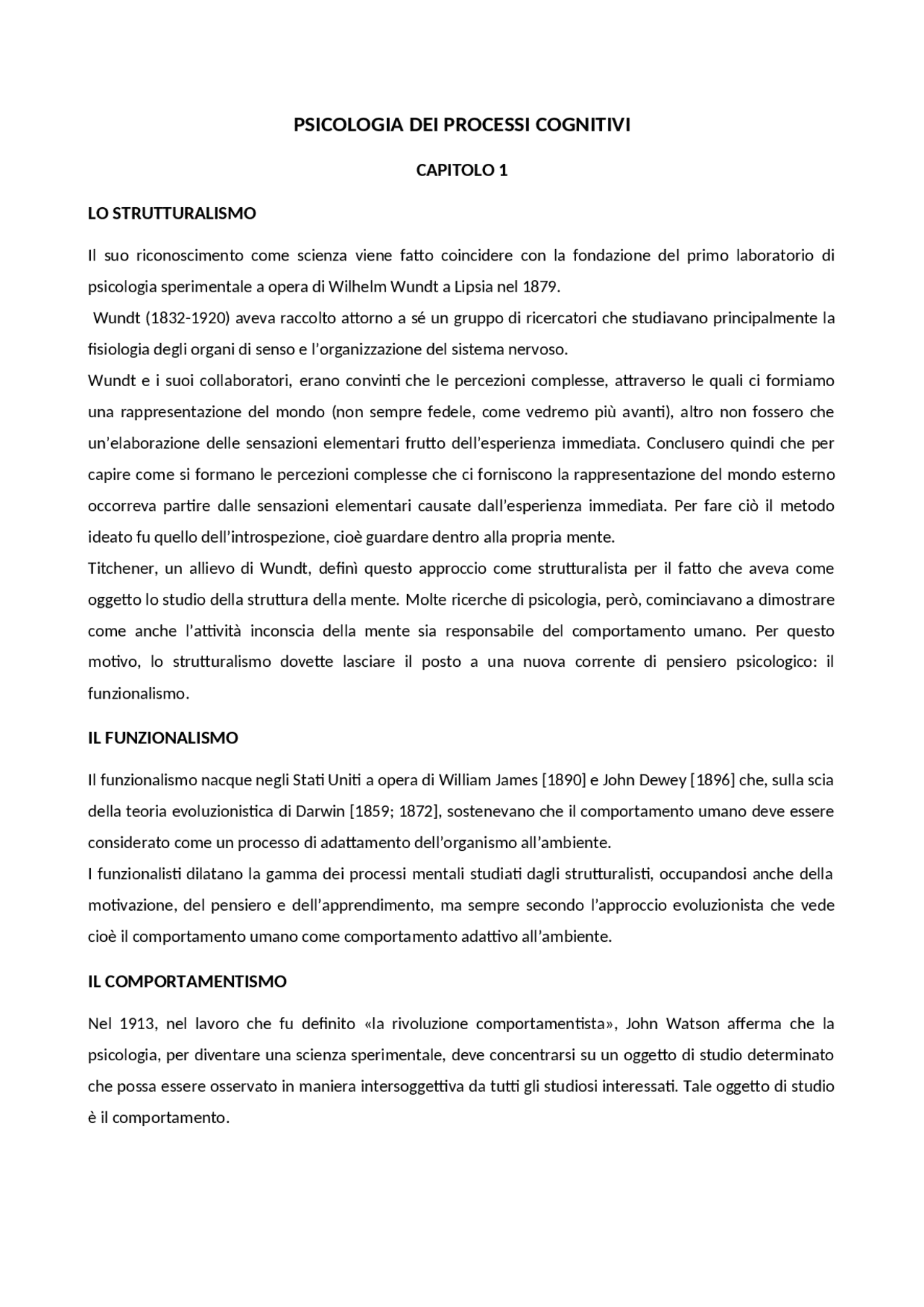 Psicologia Processi Cognitivi Teoria E Applicazioni Docsity