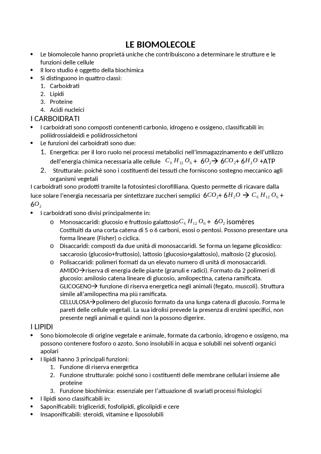 Appunti Scienze Biomolecole Docsity