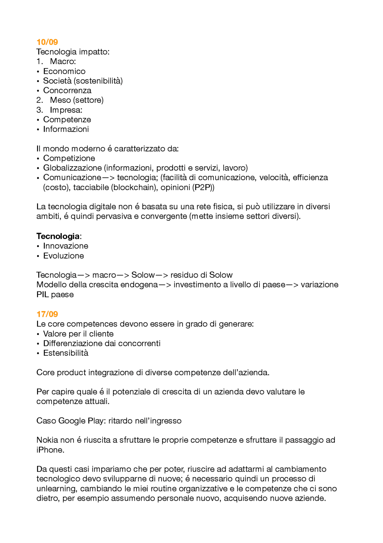 Gestione E Tecnologia Delle Operations Docsity