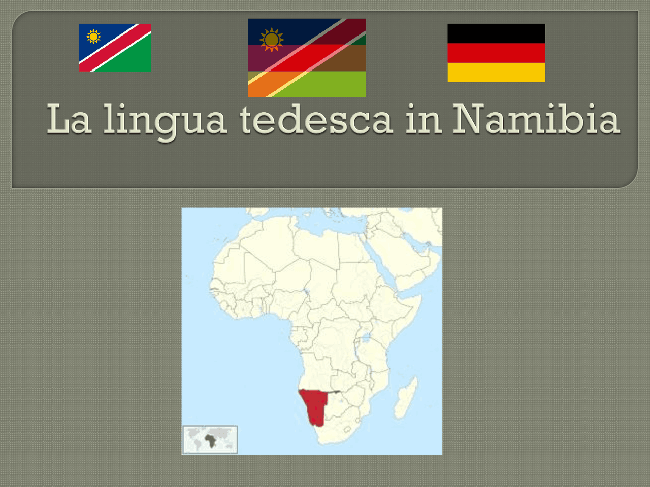 Uso della lingua tedesca in Namibia-Approfondimento - Docsity