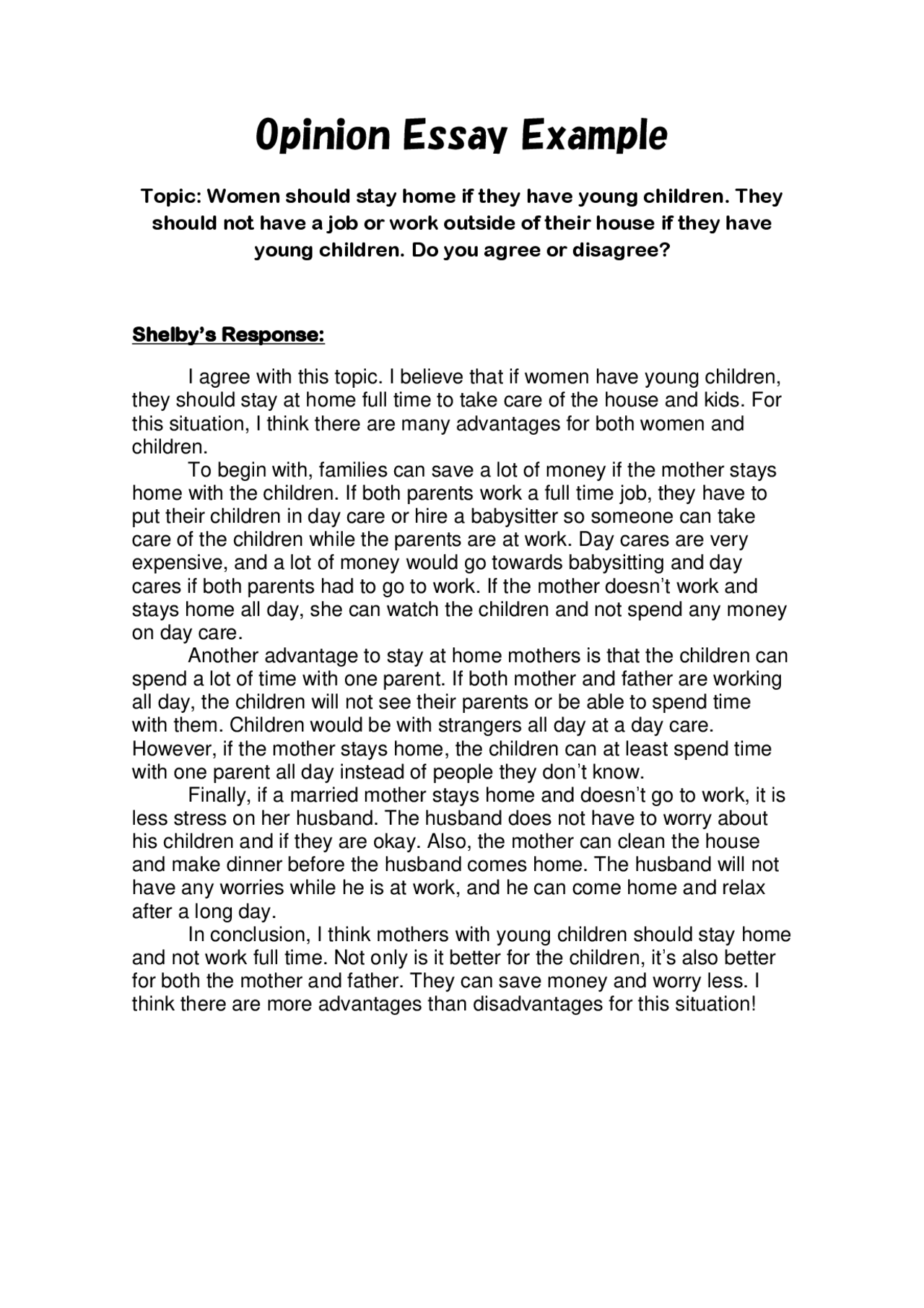 Opinion Essay Examples College opinion-essay-examples-college
