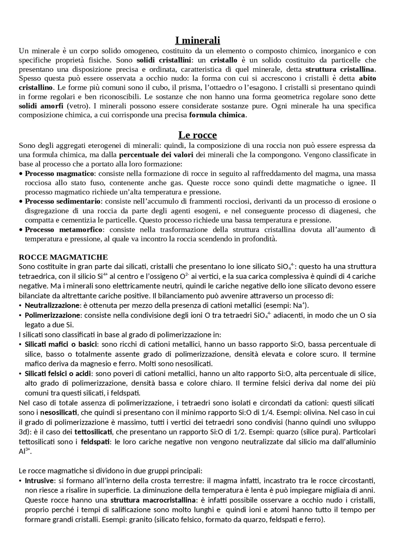Riassunti Scienze Della Terra Docsity