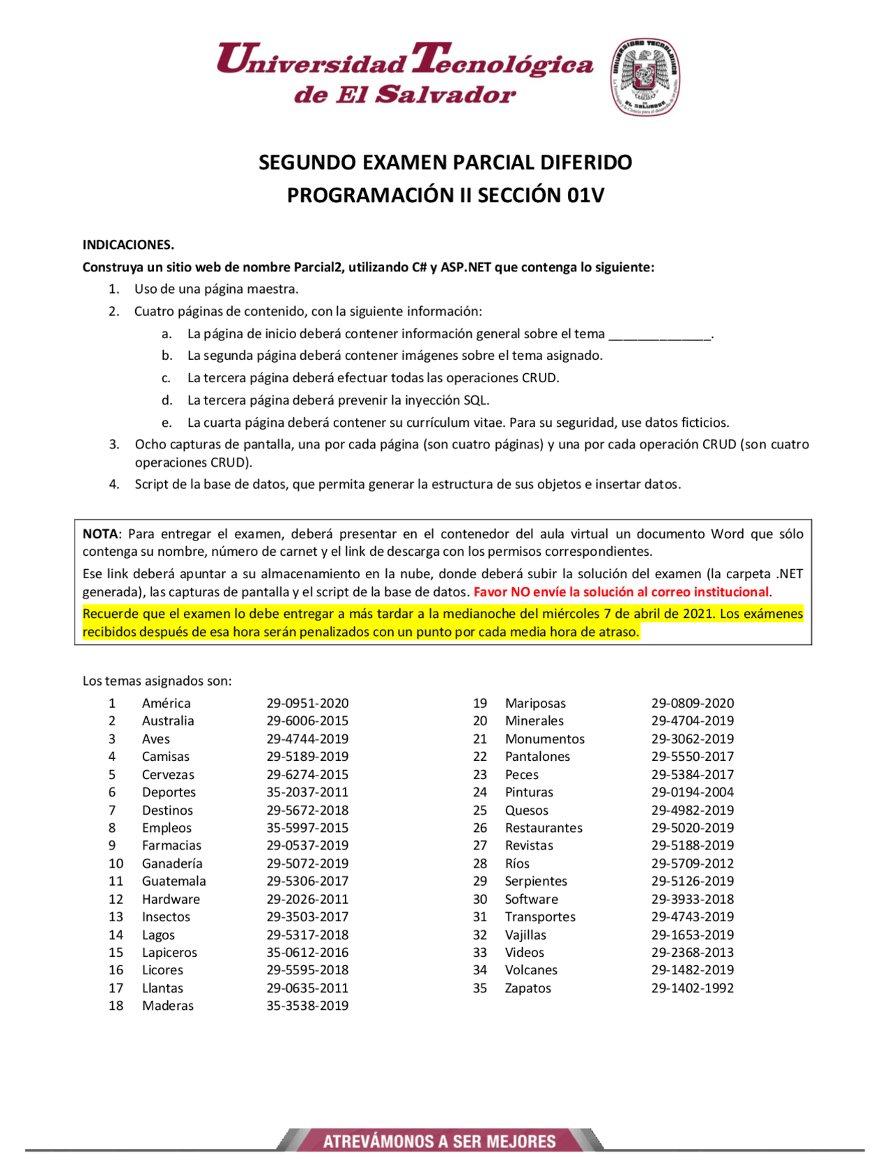 Examen 2 Programacion 2 Exámenes De Programación C Docsity
