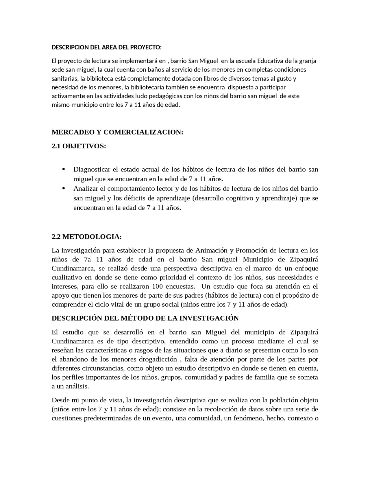 Proyecto Formulacion Proyectos Notes De Gestion De Projet Docsity