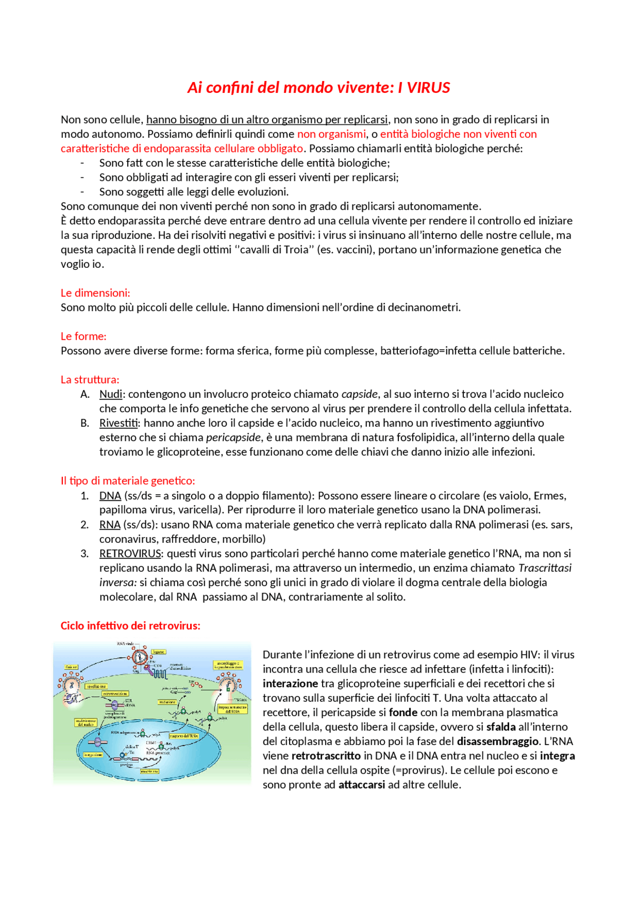 I Virus Appunti Di Scienze Docsity