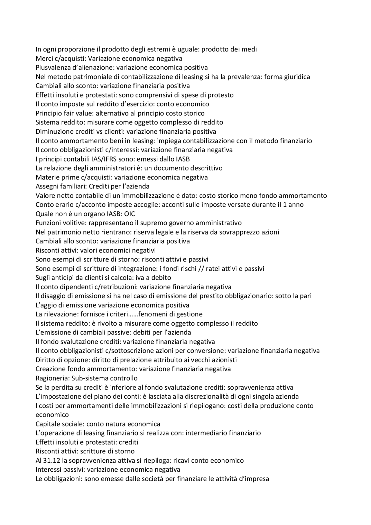Test Metodologie Quantitative Di Impresa Docsity