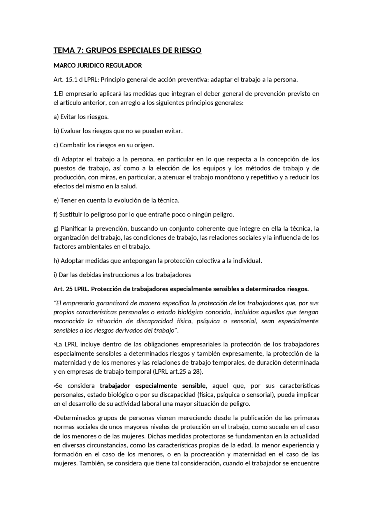 TEMA 7 PRL coordinacion empresarial - Docsity