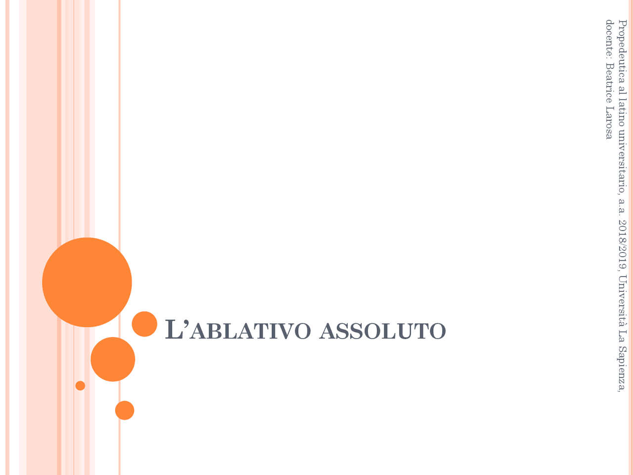 Lablativo Assoluto In Latino Docsity