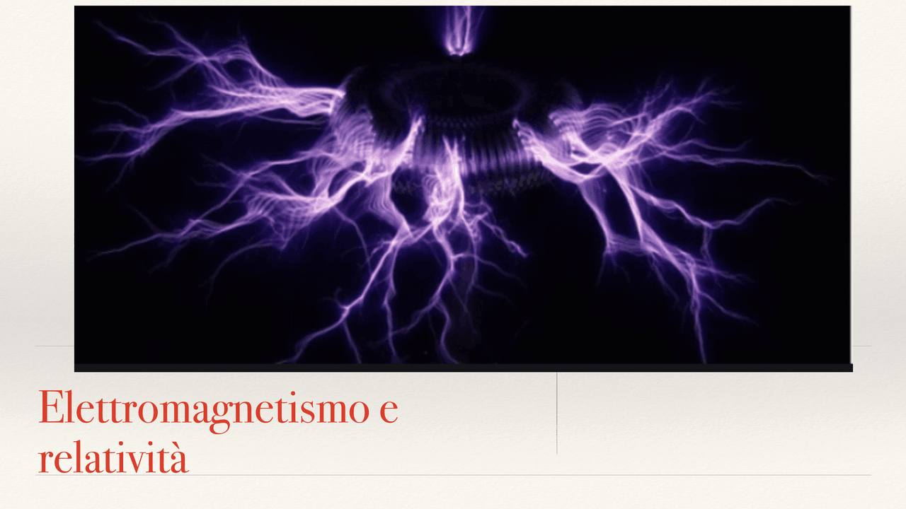 Elettromagnetismo e relatività | Slide di Fisica | Docsity