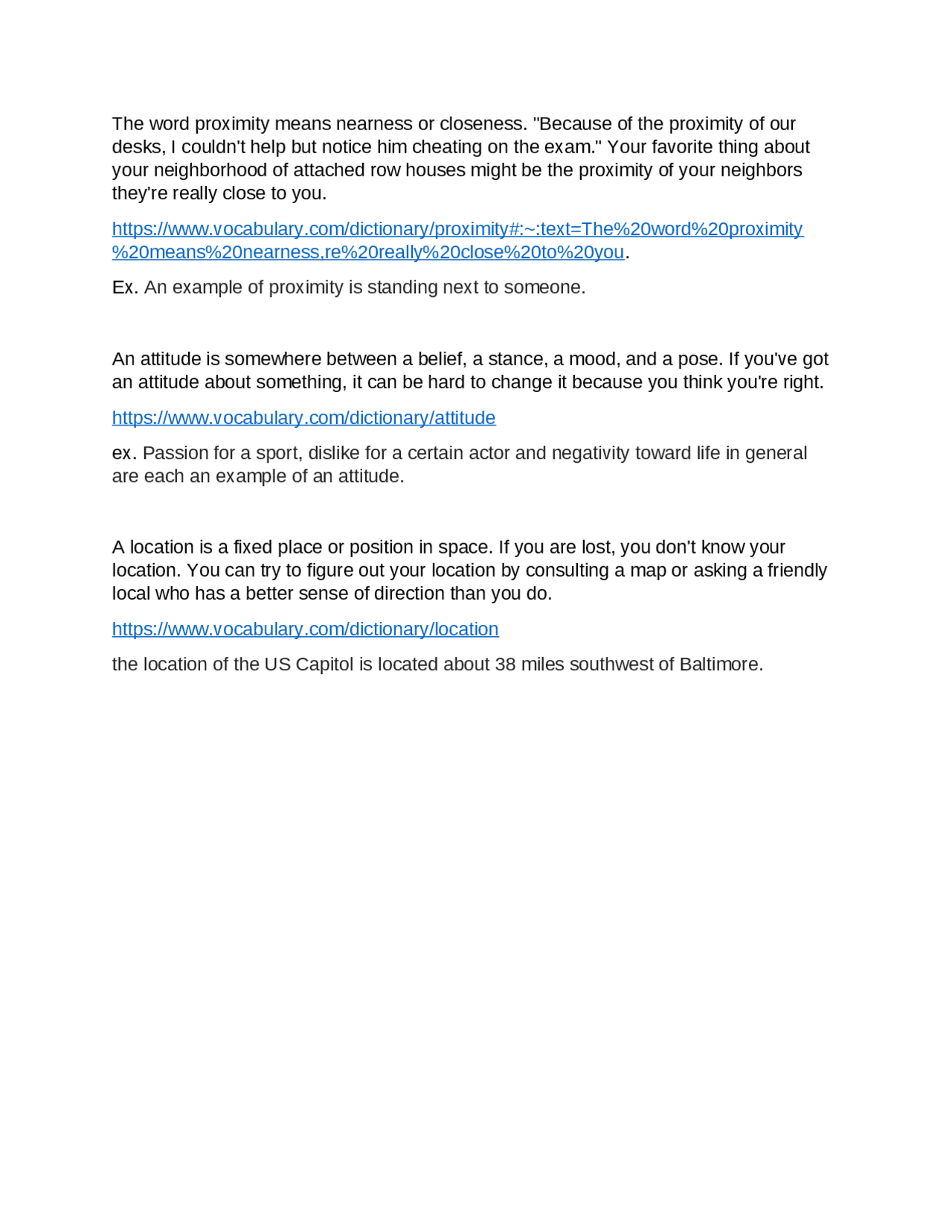 Understanding Proximity, Attitude, and Location: Definitions and ...